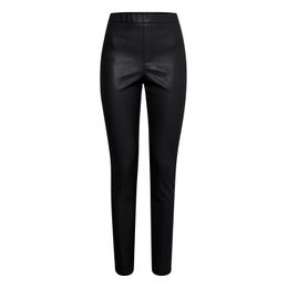 oxmo Damen Lederimitathose "Lederimitathose OXPauline", schwarz, Casual, Gr. XS, Obermaterial: 100% Polyurethan PU., Hosen
