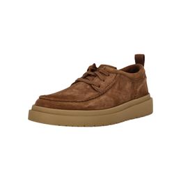 Clarks Herren Schn&uuml;rschuh "Polden Moc", Gr. 44,5, braun, Leder, Schuhe, mit markanter Sohle