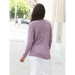 Casual Looks Damen Strickpullover "Pullover", pink, Gr. 36, meliert, 61% Polyacryl, 39% Baumwolle, Pullover