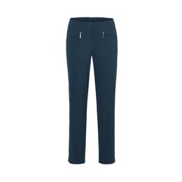 GOLDNER Damen 7/8-Hose "Kurzgr&ouml;&szlig;e Stretchhose LOUISA, dehnbar & mit Taschen", blau, Gr. 21, Obermaterial: 67% Baumwolle CO. 28% Polyamid PA. 5%