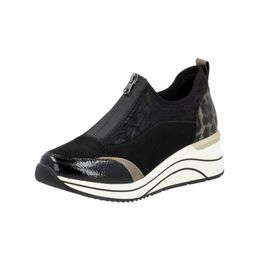Remonte Damen Sneaker "Remonte Sneaker Lederimitat/Textil", Gr. 40, schwarz, Lederimitat, Textil, Schuhe