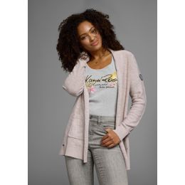 Kangaroos Damen Strickjacke, rosa, Gr. 44, Strick, Obermaterial: 55% Baumwolle, 45% Polyacryl, Strickjacken, in melierter Optik