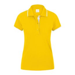 Madeleine Mode MADELEINE Damen Kurzarmshirt "Poloshirt Klassisches Poloshirt", gelb, Gr. 38, Obermaterial: 97% Baumwolle CO. 3% Elasthan EL., Shirts