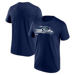 Fanatics Damen T-Shirt "Fanatics T-Shirt Seattle Seahawks Worn Logo Graphic", blau, Gr. S, 100% Baumwolle, Shirts