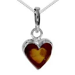 OSTSEE-SCHMUCK Damen Kette mit Anh&auml;nger "OSTSEE-SCHMUCK Kette mit Anh&auml;nger Herz Kette mit Anh&auml;nger Herz", 50cm, Silber 925 (Sterlingsilber), L: 40,