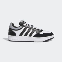 Herren Sneaker "HOOPS 3.0", adidas Sportswear, Gr. 45, schwarz-wei&szlig;, Leder, Synthetik, Textil, Schuhe