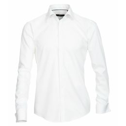 Venti Herren Businesshemd "Venti Businesshemd extra langer Arm 72cm uni", wei&szlig;, Gr. 41, unifarben, 100% Baumwolle, Hemden