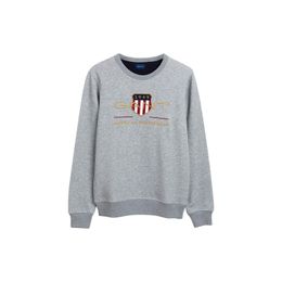 Gant Herren Sweatshirt "Sweatshirt Archive Shield C-Neck", grau, Gr. M, Obermaterial: 87% Baumwolle CO. 13% Polyester PES., Sweatshirts