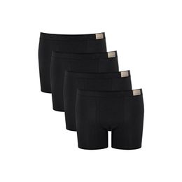 Sloggi Herren Boxershorts "Boxershort GO Natural Short C4P 4er Pack", Gr. S, schwarz, Obermaterial: 95% Baumwolle CO. 5% Elasthan EL., Unterhosen
