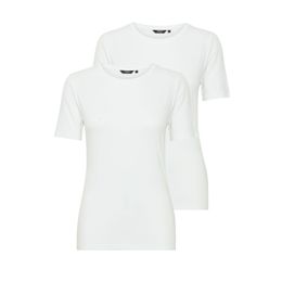 oxmo Damen T-Shirt "T-Shirt OXJessa", wei&szlig;, Gr. M, Obermaterial: 95% Viskose CV. 5% Elasthan EL., Shirts