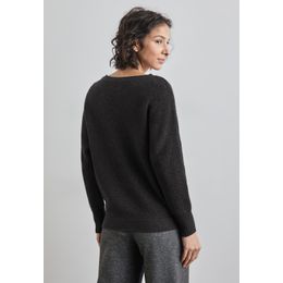 Street One Damen Strickpullover, schwarz, Gr. 34, unifarben, Feinstrick, 38% Polyacryl, 31% Baumwolle, 21% Elasthan, 10% Nylon, Pullover, mit