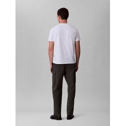 Herren Cargohose "CO PULL ON STRAIGHT CARGO PANT"grau, Gr. XL, Calvin Klein Jeans, Web, Obermaterial: 97% Baumwolle, 3% Elasthan, Hosen, in Unifarbe