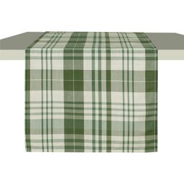 Tischl&auml;ufer OTTO HOME, B:170cm L:50cm, gr&uuml;n, Polyester, Tischdecken, "Candise", verschiedene Gr&ouml;&szlig;en, modern, Karo, Tischband, Tischdeko, basic