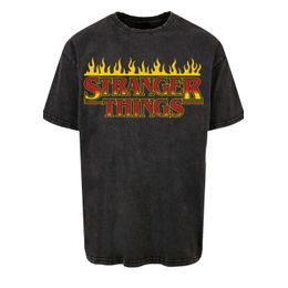 F4NT4STIC Herren T-Shirt "Stranger Things Fire Logo Men Netflix TV Series", schwarz, Gr. XXL, Obermaterial: 100% Baumwolle, Shirts, Premium Qualit&auml;t