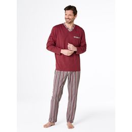 w&auml;schepur W&Auml;SCHEPUR Herren Schlafanzug, Gr. 60, grau, 100% Baumwolle, Homewear-Sets