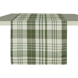 Tischl&auml;ufer OTTO HOME, B:140cm L:40cm, gr&uuml;n, Polyester, Tischdecken, "Candise", verschiedene Gr&ouml;&szlig;en, modern, Karo, Tischband, Tischdeko, basic