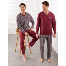 w&auml;schepur W&Auml;SCHEPUR Herren Schlafanzug, Gr. 48, grau, 100% Baumwolle, Homewear-Sets