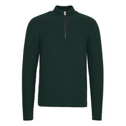 Casual Friday Herren Troyer "Troyer CFKARL halfzip structured knit", gr&uuml;n, Basic, Gr. XXXL, unifarben, Grobstrick, Obermaterial: 100% Baumwolle CO.,