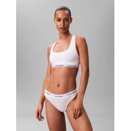 Damen Bralette "UNLINED BRALETTE", Calvin Klein Underwear, Gr. XS, wei&szlig;, Web, Obermaterial: 53% Baumwolle, 35% Modal, 12% Elasthan, unifarben, BHs,