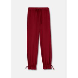 Madeleine Mode MADELEINE Damen Jogger Pants "Hose Ceramica-Hose im l&auml;ssigen Joggpants-Style"johannisbeere, Gr. 19, Obermaterial: 67% Polyester PES. 29% Viskose CV.