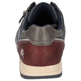 Lerros Herren Sneaker, Gr. 40grau, weinrot, Lederimitat, used, Schuhe, Schn&uuml;rschuh, Freizeitschuh, Halbschuh mit Rei&szlig;verschluss