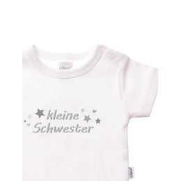 Liliput Jungen Body "Kleine Schwester", Gr. 74, wei&szlig;, 100% Baumwolle, bedruckt, Bodys, mit niedlichem Print