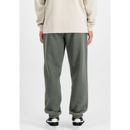 Damen Sweathose "Basic Jogger Small Logo II", gr&uuml;n, Gr. S, Alpha Industries, bedruckt, Sweatware, Obermaterial: 80% Baumwolle, 20% Polyester, Hosen