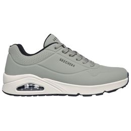Skechers Herren Sneaker "Uno - Stand on Air", Gr. 45oliv, Lederimitat, Schuhe, Freizeitschuh, Halbschuh, Schn&uuml;rschuh mit Air-Cooled Memory Foam