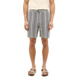 Mustang Herren Shorts "Herren Style Lockport", blau, Gr. 33, gestreift, Web, 100% Baumwolle, Hosen