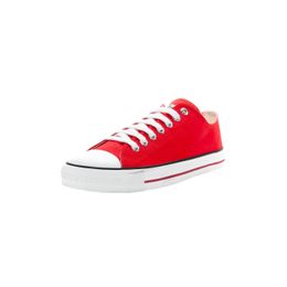Ethletic Damen Sneaker "Trainer White Cap Lo Cut", Gr. 40, rot, Obermaterial: 100% Baumwolle; Sohle: 100% Naturkautschuk, Schuhe, Keine Angabe