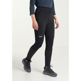 Jack Wolfskin Damen Funktionstights "HIKE WITH ME TIGHTS W", schwarz, Gr. M, Obermaterial: 100% Polyester. Futter: 73% Polyamid, 27% Elasthan, Hosen