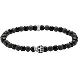 Thomas Sabo Damen Armband "Talisman-Armband Skull/Totenkopf-Motiv", 21, Silber 925 (recycelt), silber, Silber 925 (recycelt), Armb&auml;nder, mit