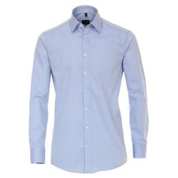 Venti Herren Businesshemd "Venti Businesshemd Langarm uni", blau, Gr. 41, unifarben, 100% Baumwolle, Hemden
