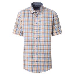 Casamoda Herren Kurzarmhemd "Casamoda Freizeithemd Kurzarm Print", orange, Gr. L, bedruckt, 100% Baumwolle, Hemden