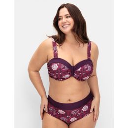 Damen Bustier-Bikini-Top "1", lila, Gr. 56, sheego by Joe Browns, Elasthan, Polyamid, Bikini-Oberteile