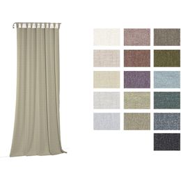 Vorhang WIRTH, B:65cm H:125cm, blau, Jacquard, Baumwolle, Polyester, Wohnzimmer, Gardinen, "Torbole"