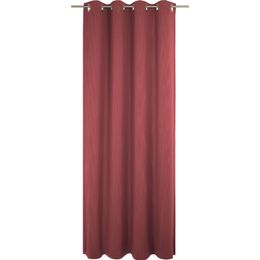 Vorhang Adam, B:145cm H:145cm, rot, Baumwolle (Bio-Baumwolle), Wohnzimmer, Gardinen, "Uni Collection", aus 100% Bio-Baumwolle