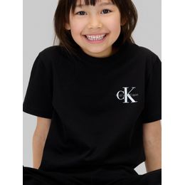 M&auml;dchen T-Shirt, schwarz, Gr. 16, Calvin Klein Jeans, unifarben, Single Jersey, Obermaterial: 100% Baumwolle, Shirts, f&uuml;r Kinder bis 16 Jahre,