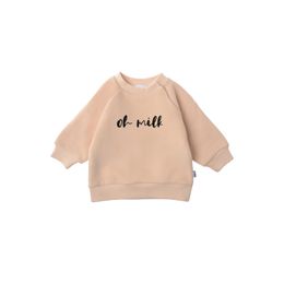 Liliput M&auml;dchen Sweatshirt "Oh Milk", beige, Gr. 98, bedruckt, 80% Baumwolle, 20% Polyester, Sweatshirts, mit Rundhalsausschnitt
