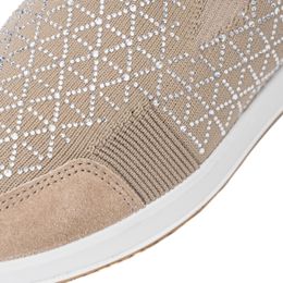 Ara Damen Slipper "LISSABON", Gr. 5,5, beige, Textil, Veloursleder, Schuhe, Freizeitschuh, Reha Schuh mit High Soft D&auml;mpfung, G-Weite