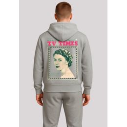 F4NT4STIC Herren Kapuzenpullover "TV Times Queen Elizabeth II 1957 Cover", grau, Gr. L, Obermaterial: 80% Baumwolle, 20% Polyester, Pullover, Premium