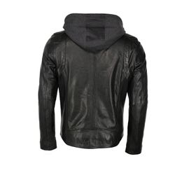 Maze Herren Lederjacke "42021183", schwarz, Gr. M, Obermaterial: 100% Lammleder; Innenfutter: 100% Baumwolle; &Auml;rmelfutter: 100% Polyester; Kapuze: