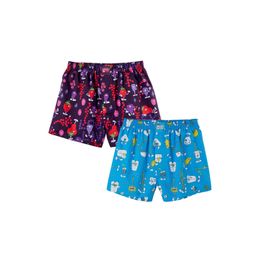 Lousy Livin Underwear LOUSY LIVIN Herren Boxershorts "Berry Lunch", Gr. M, blau, 100% Baumwolle, Unterhosen, mit buntem Design
