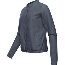 Ragwear Damen Kurzjacke "Malawi Linen", blau, Gr. L, Obermaterial: 65% Baumwolle, 35% Leinen; Innenfutter: 100% Polyester, Jacken, Leichte Leinen