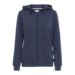 North Bend Damen Sweatjacke "Sweatjacke NBTara W", blau, Gr. 40, Obermaterial: 78% Polyester PES. 17% Viskose CV. 5% Elasthan EL., Sweatjacken