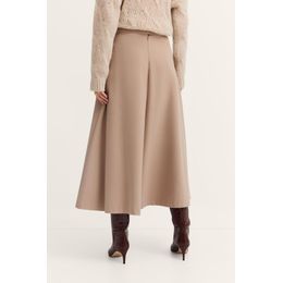 Bugatti Damen A-Linien-Rock, beige, Gr. 40, 64% Polyester, 34% Viskose, 2% Elasthan, R&ouml;cke, aus einem elastischem Materialmix
