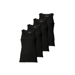 Tom Tailor Herren Unterhemd "Unterhemd 4er Pack", Gr. L, schwarz, Obermaterial: 100% Baumwolle CO., Unterhemden