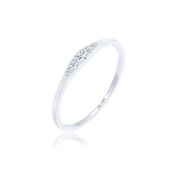 Elli DIAMONDS Damen Verlobungsring "Verlobungsring Diamant (0.09 ct) 925 Silber", 56mm, 0,01 P1 = bei 10-facher Vergrößerung erkennbare Einschlüsse,