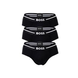 BOSS Herren Slip "Slip HipBr 3P Bold 10257977 01 3er Pack", Gr. XL, schwarz, Obermaterial: 95% Baumwolle CO. 5% Elasthan EL., Unterhosen