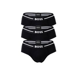 BOSS Herren Slip "Slip HipBr 3P Bold 10257977 01 3er Pack", Gr. XL, schwarz, Obermaterial: 95% Baumwolle CO. 5% Elasthan EL., Unterhosen